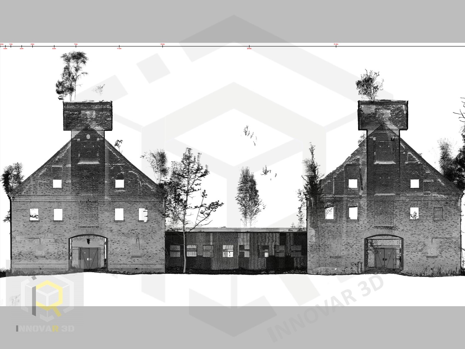 Skanowanie 3D Twierdzy Boyen – model CAD dla architektów