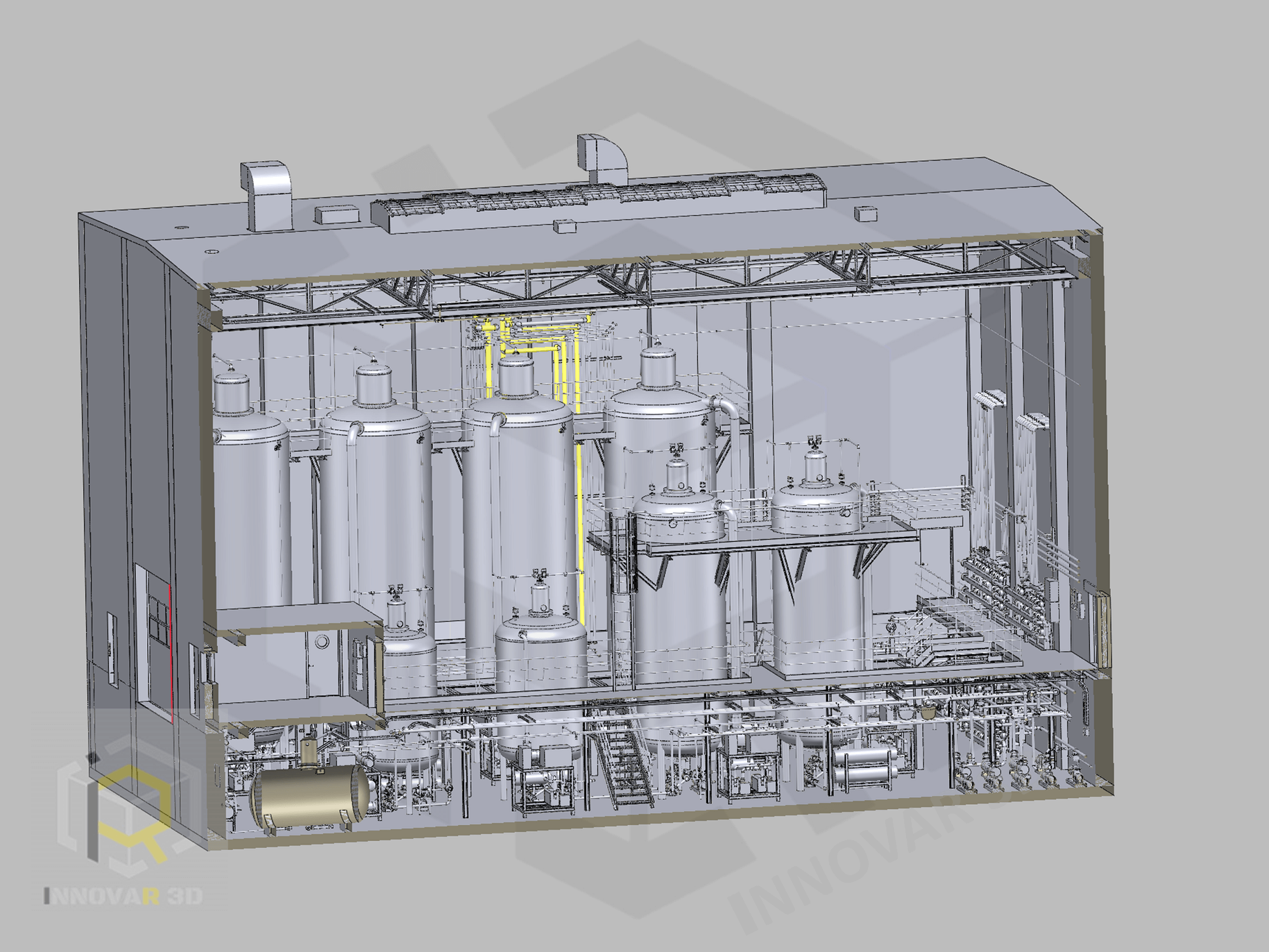 Skanowanie 3D hal przemysłowych – dokumentacja i modele BIM | INNOVAR 3D